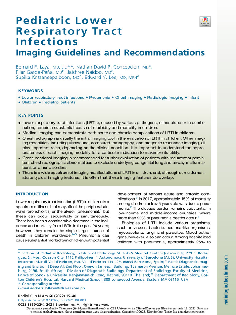 Radiología Infecciones Tracto Inferior | PDF | Pneumonia | Ct Scan