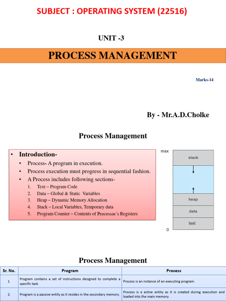 3.process Management | PDF | Thread (Computing) | Process (Computing)