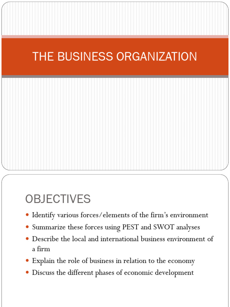 Week 4 The Business Organization, Phases | PDF