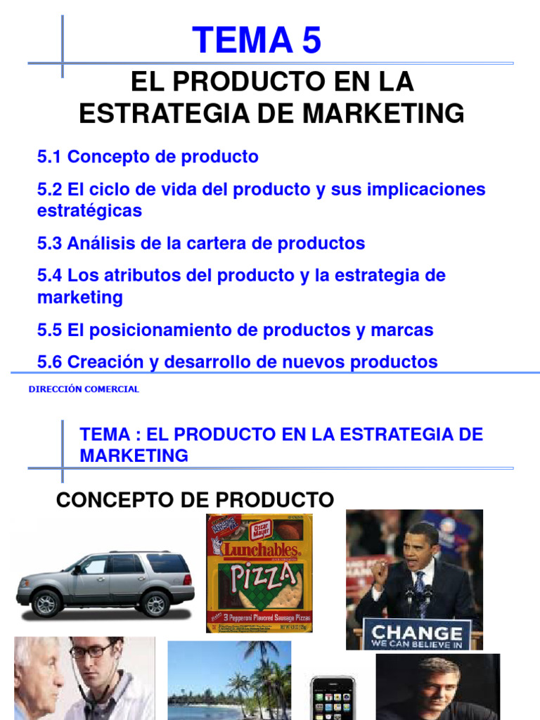 Unidad 5. El Producto en La Estrategia de Marketing | PDF | Marketing | Producto (Negocio)