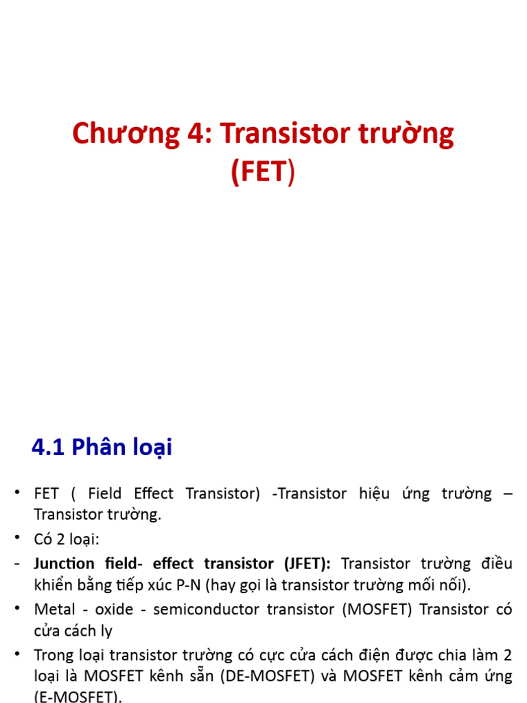 Chương 4 - Fet | PDF