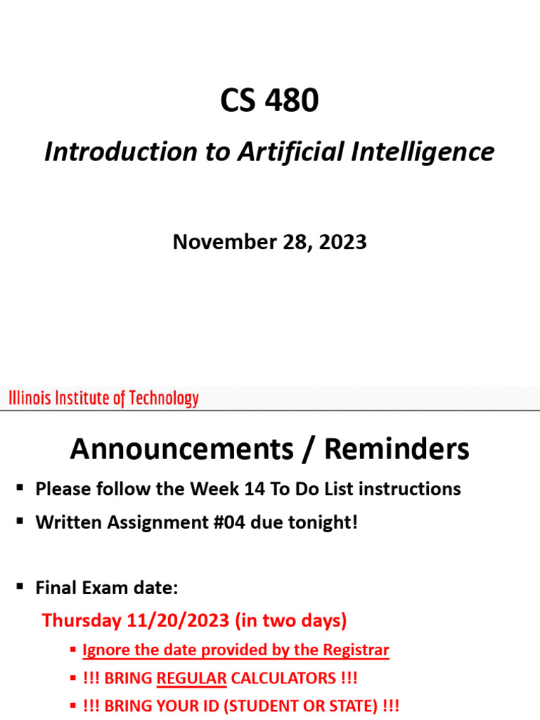 CS480 Lecture November 28th | PDF | Artificial Intelligence ...