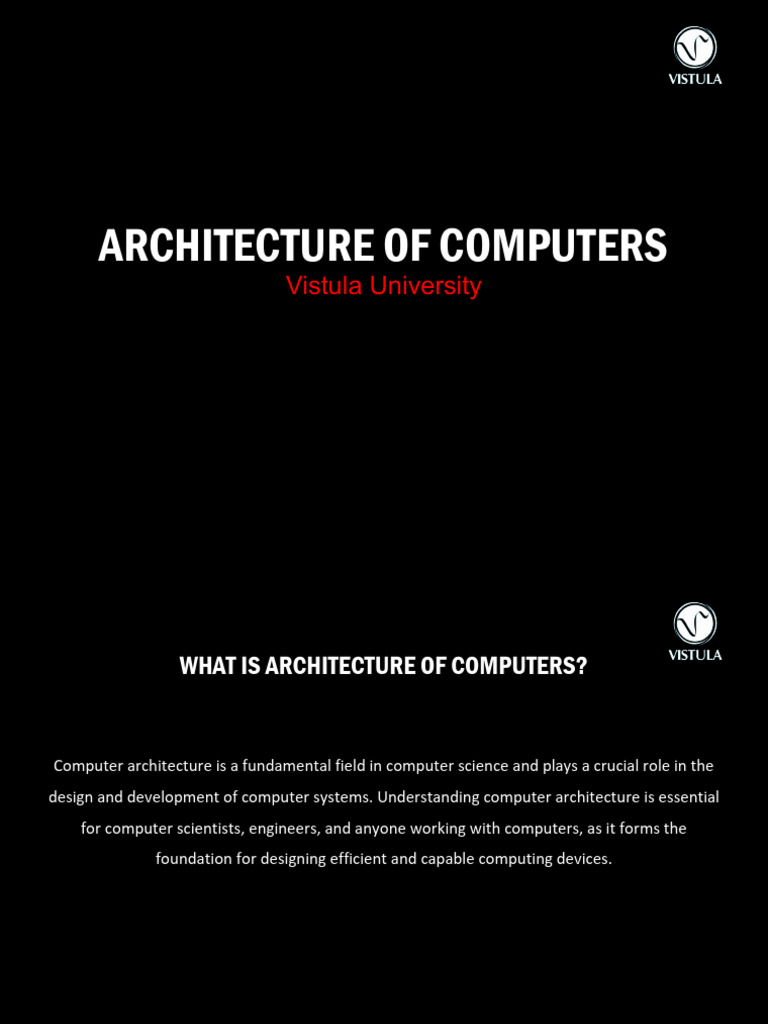 Architecture Of Computers Vistula University Download Free Pdf Central Processing Unit