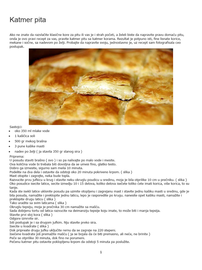 Katmer Pita | PDF