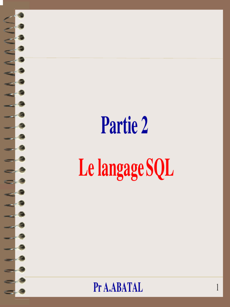 Introduction au langage SQL - Partie 2 | PDF | SQL | Logiciel