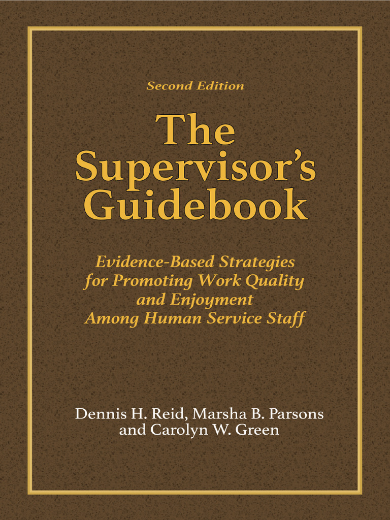 Beh 5050 The Supervisor's Textbook | PDF | Behavioural Sciences ...