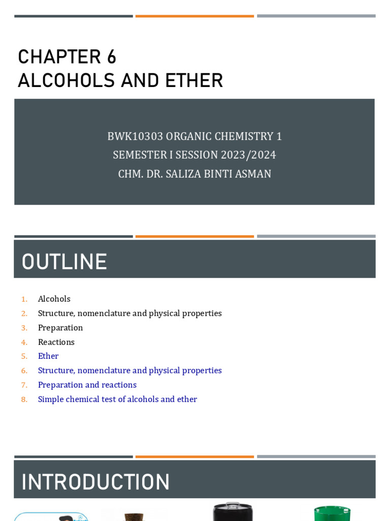 Chapter6 bwk10303 Ether | PDF | Ether | Alkene