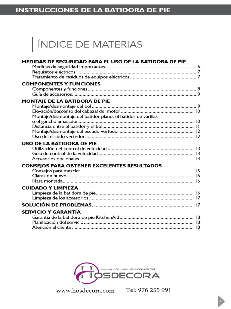 manual-kitchenaid-espanol | PDF | Residuos | Enchufes y tomas de corriente alterna