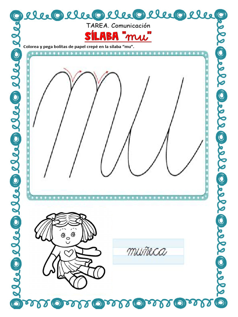 Silabas Mu 1 - Miss Elizabeth Prekinder | PDF