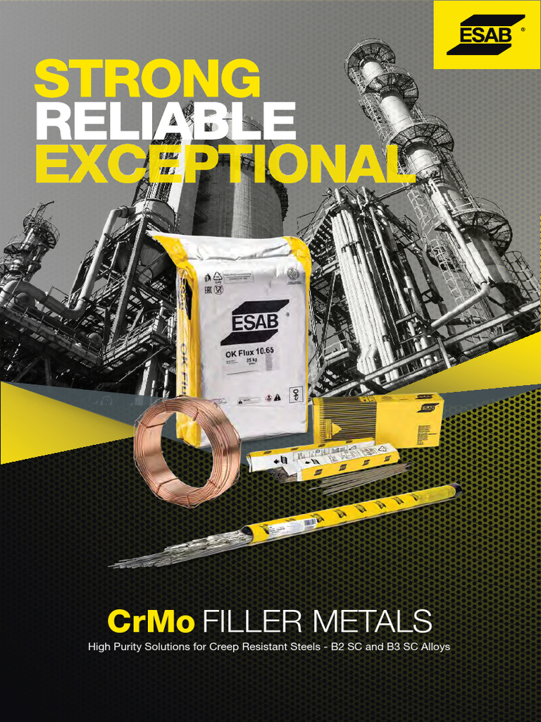 Filler Metals: High Purity Solutions For Creep Resistant Steels - B2 SC and B3 SC Alloys | PDF ...