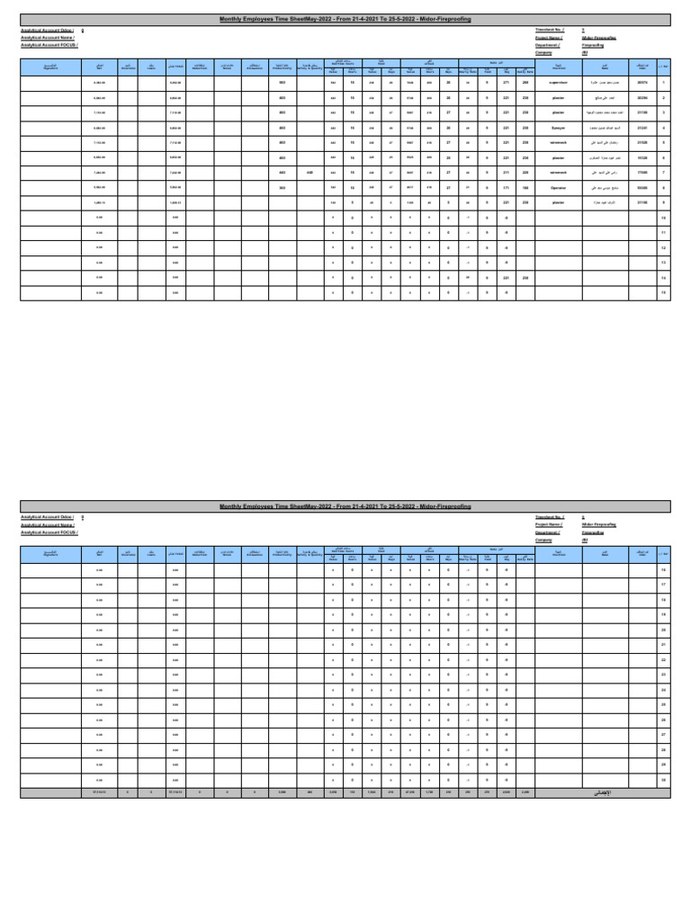 2022 05 M EM IBS Timesheet 2795 4290321053237 Midor | PDF