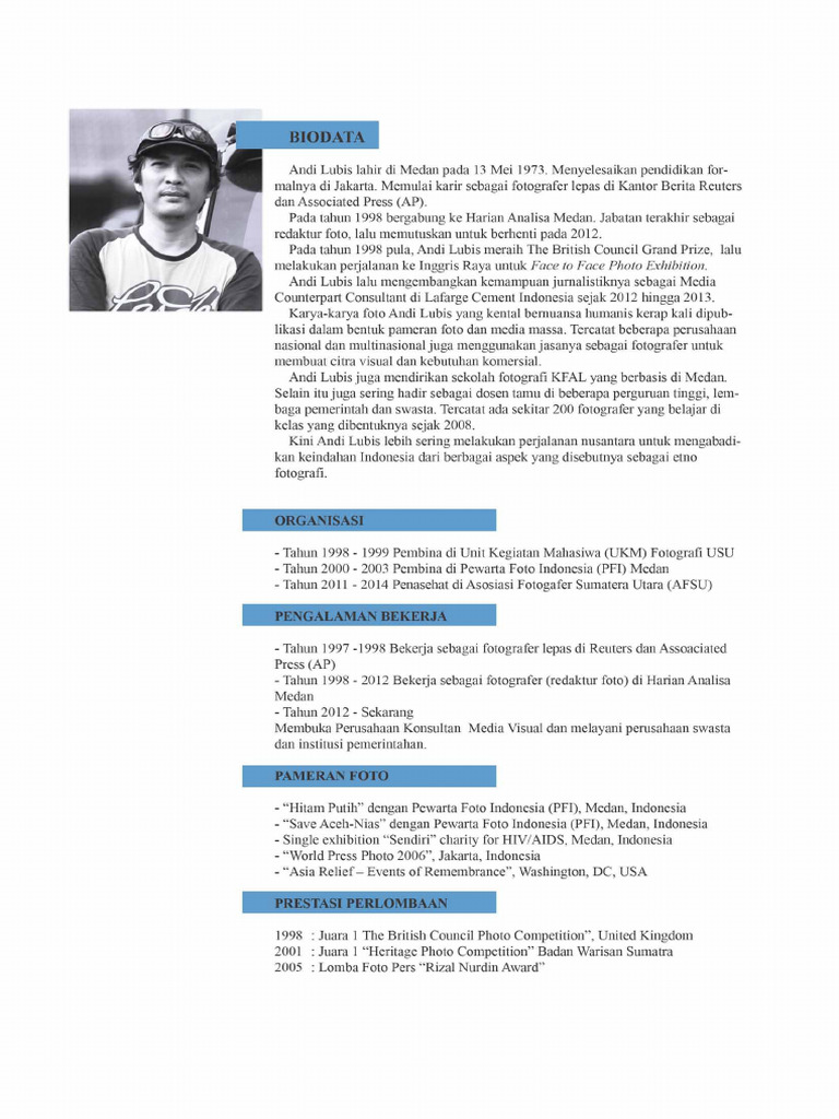 Andi Lubis - CV 3 | PDF