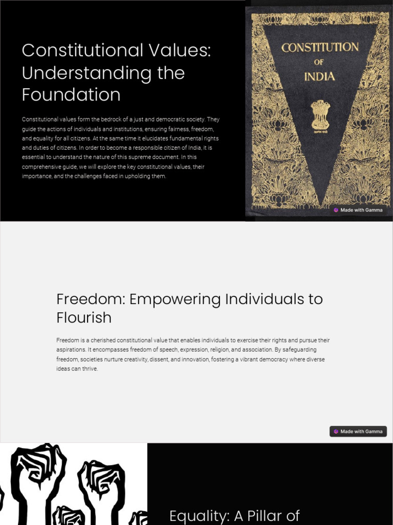 Constitutional Values Understanding The Foundation | PDF | Social ...