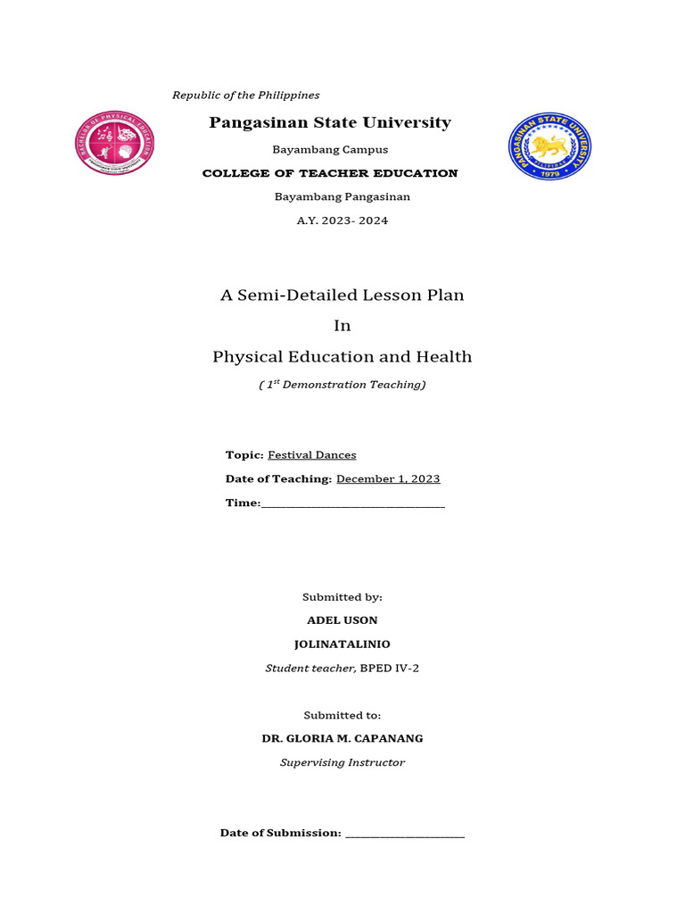 A Semi Detailed Lesson Plan | PDF | Teachers | Lesson Plan