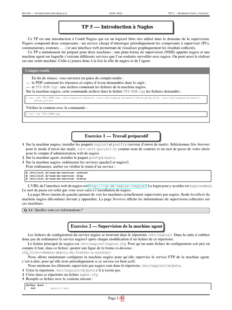 TP Nagios | PDF