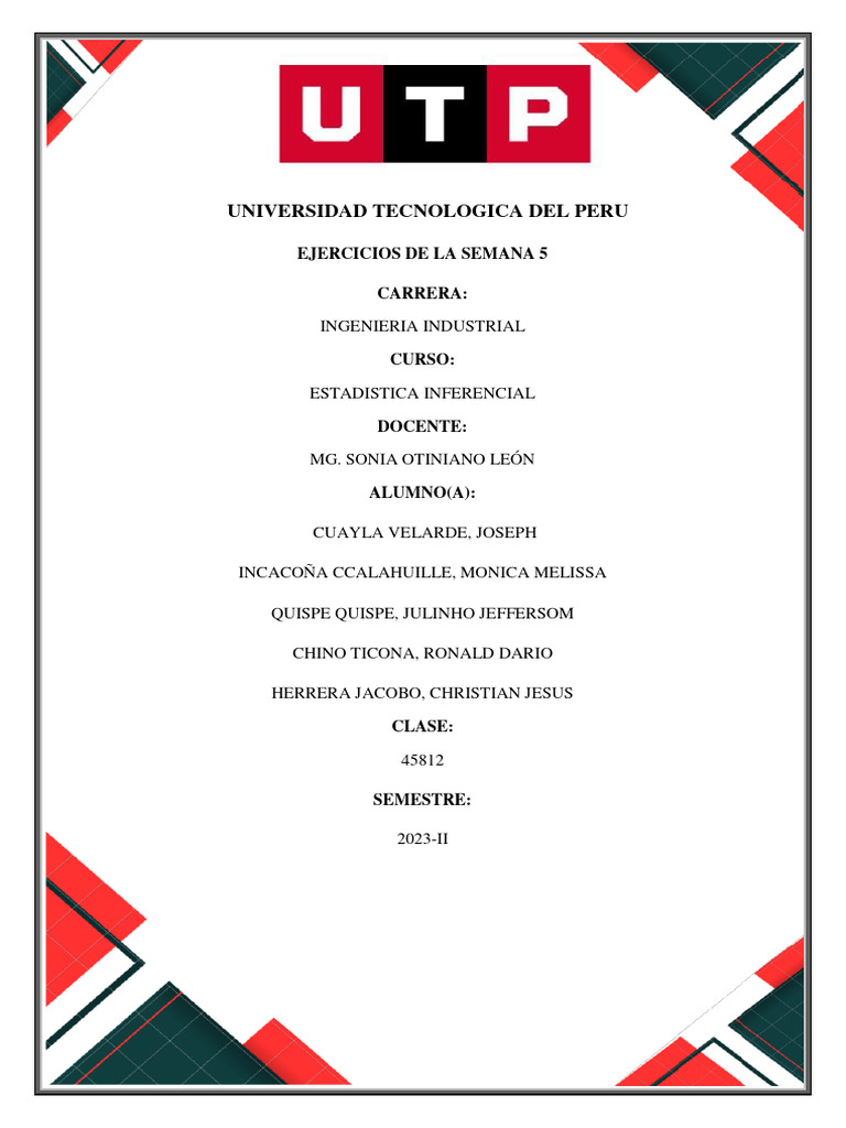 Ejercicios Semana5 - Estadisticainferencial | PDF | Desviación Estándar