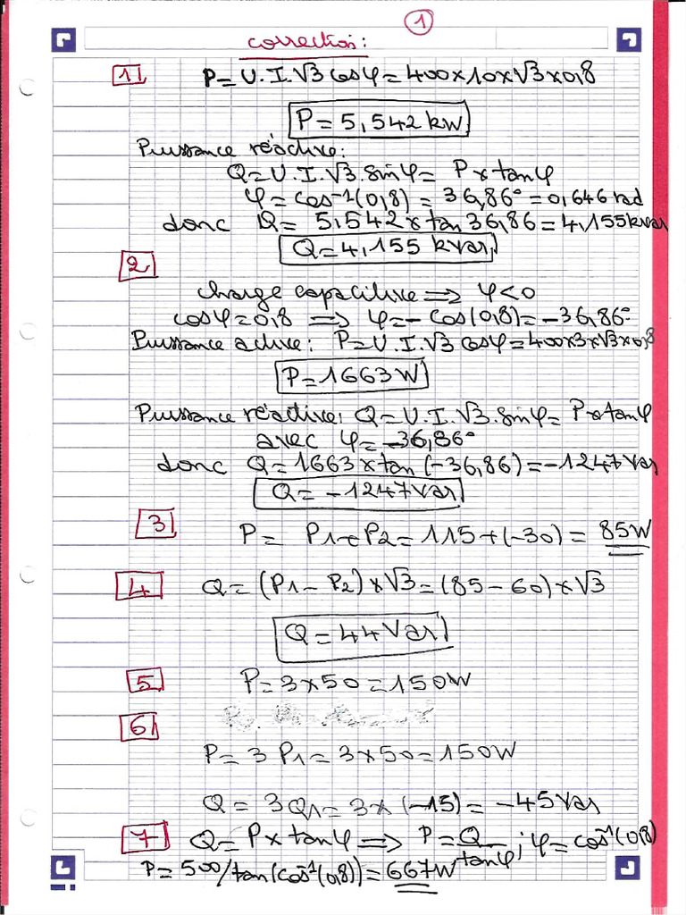 TD Triphase Serie1 Correction | PDF