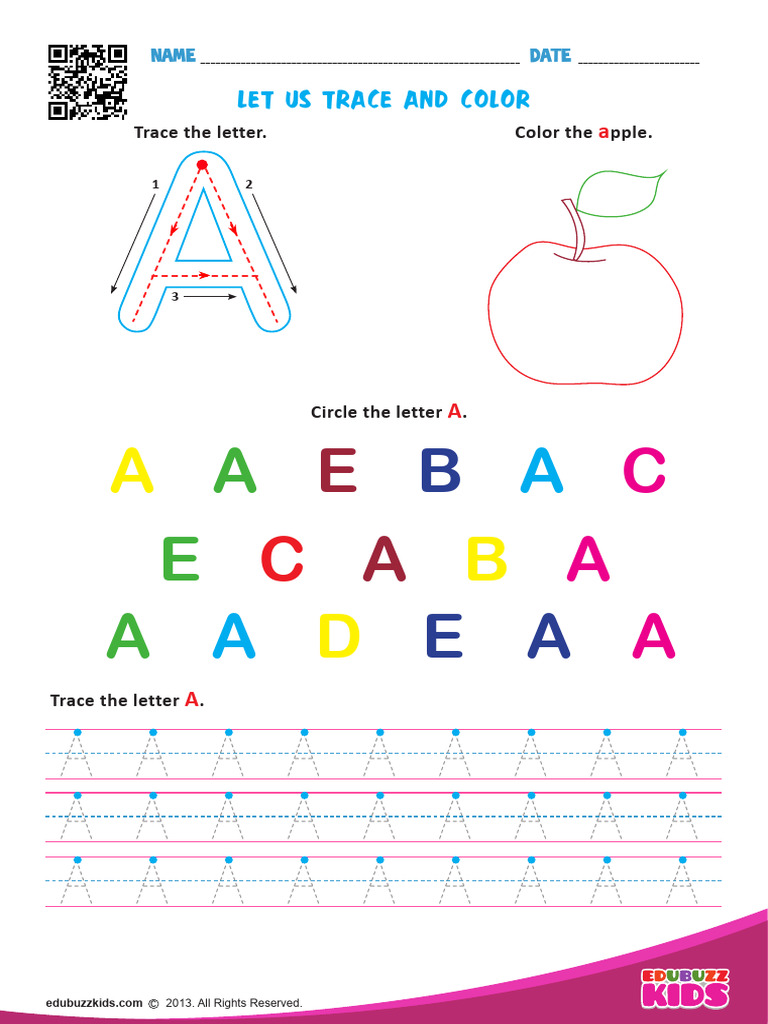 Alphabet Trace and Colour Worksheets 2 | PDF