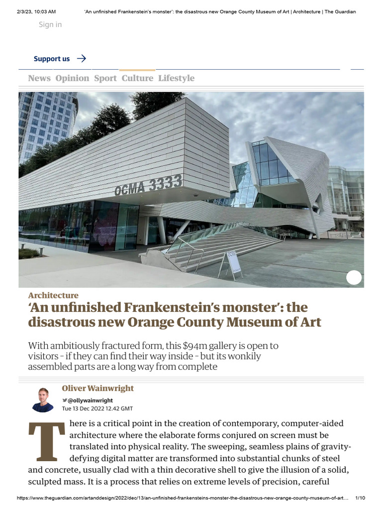 An Unfinished Frankenstein's Monster' - The Disastrous New Orange ...