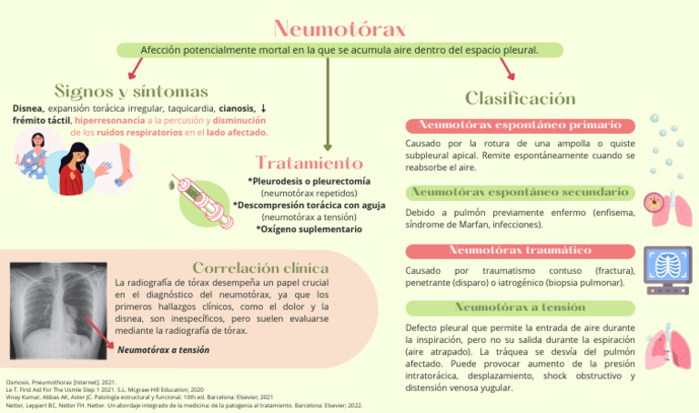 Síntomas y clasificación del neumotórax | PDF | Causas de la muerte ...