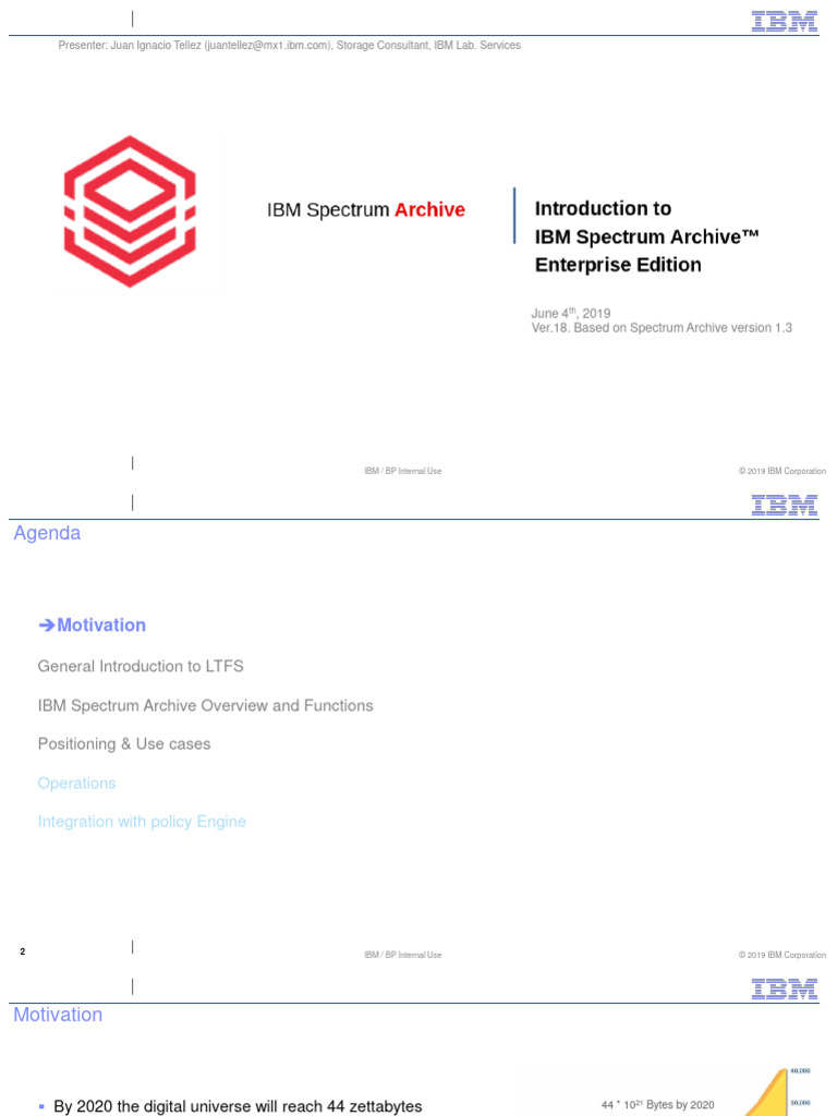 SpectrumArchive Introduction May21 2019 MS | PDF | File System | Open Stack