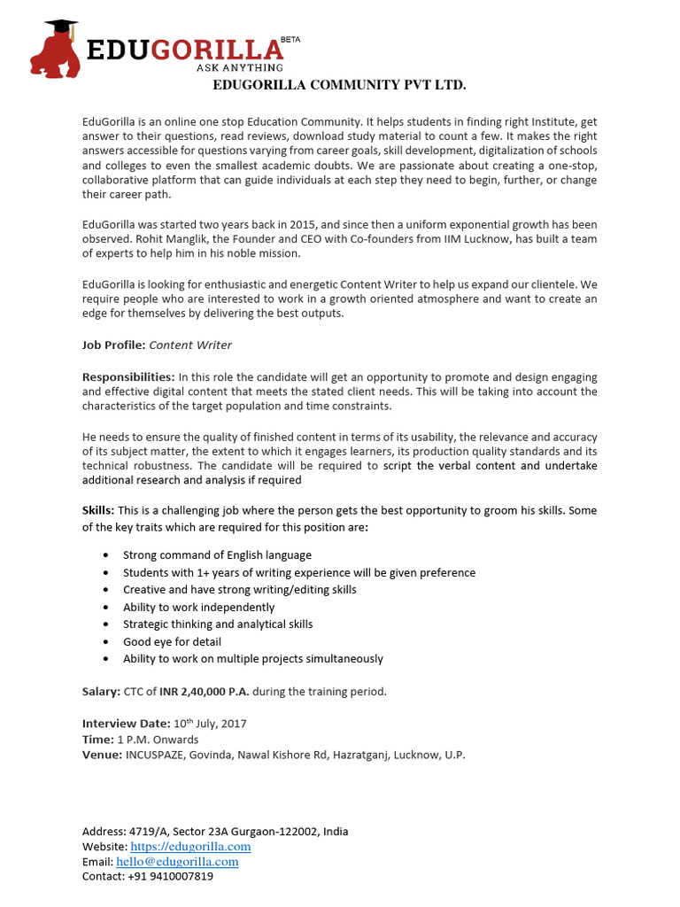 Content Writing | PDF | Learning | Cognition