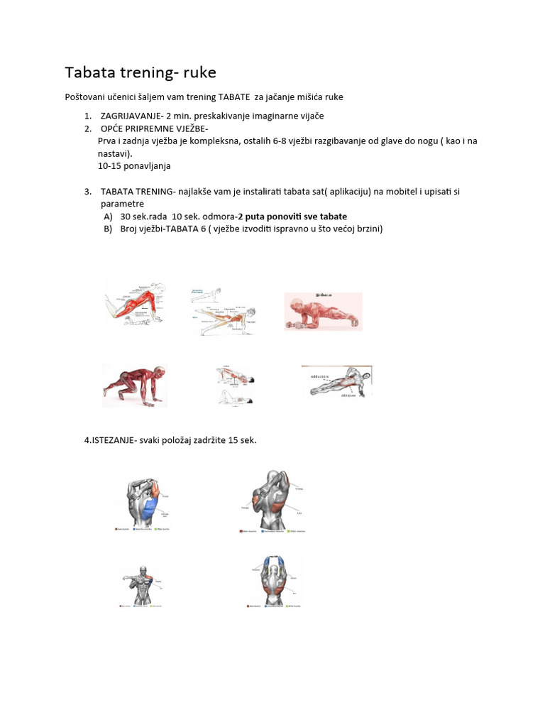 Tabata Trening - Ruke | PDF