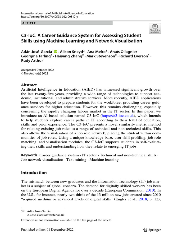 03 A Career Guidance System For Assessing Student Skills Using Machine ... 03 A Career Guidance System For Assessing Student Skills Using Machine ...