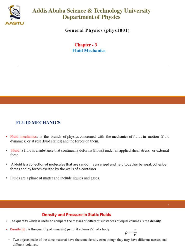 Chap_3_Fluid Mechanics | PDF | Pressure | Buoyancy