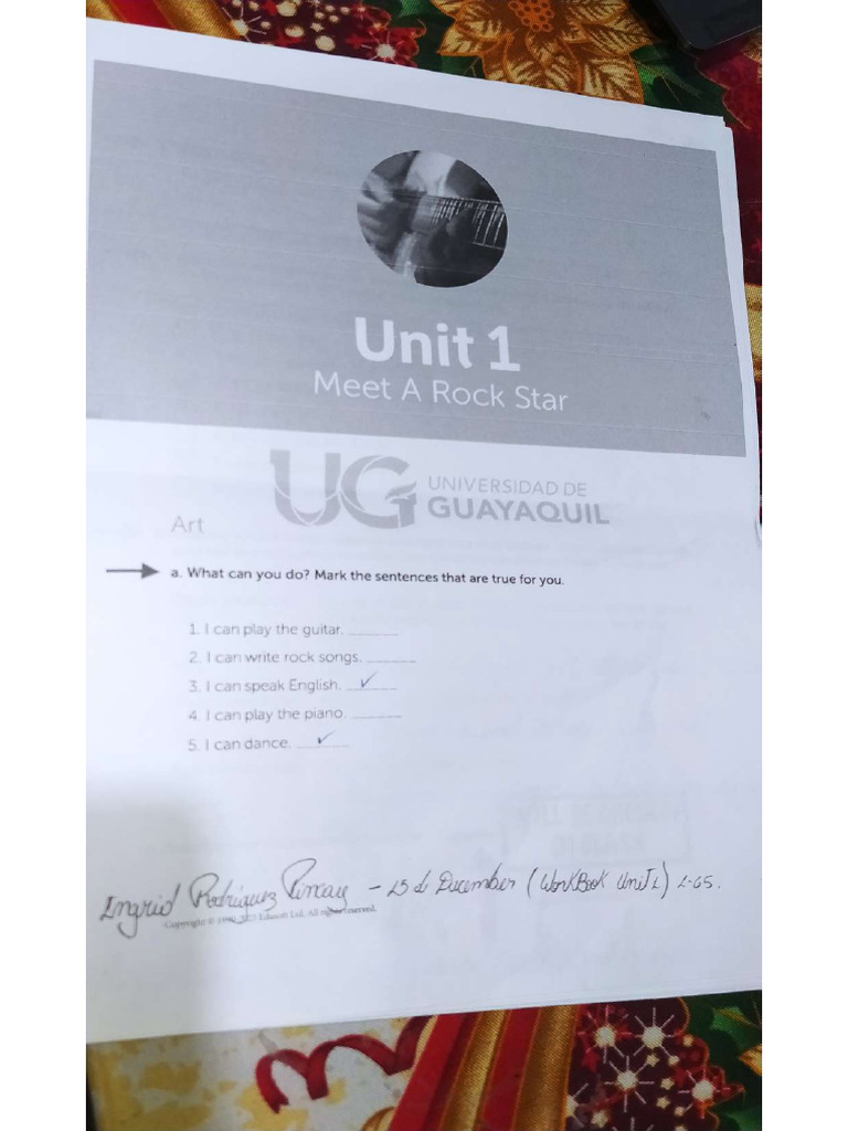 Workbook Unit 1 | PDF