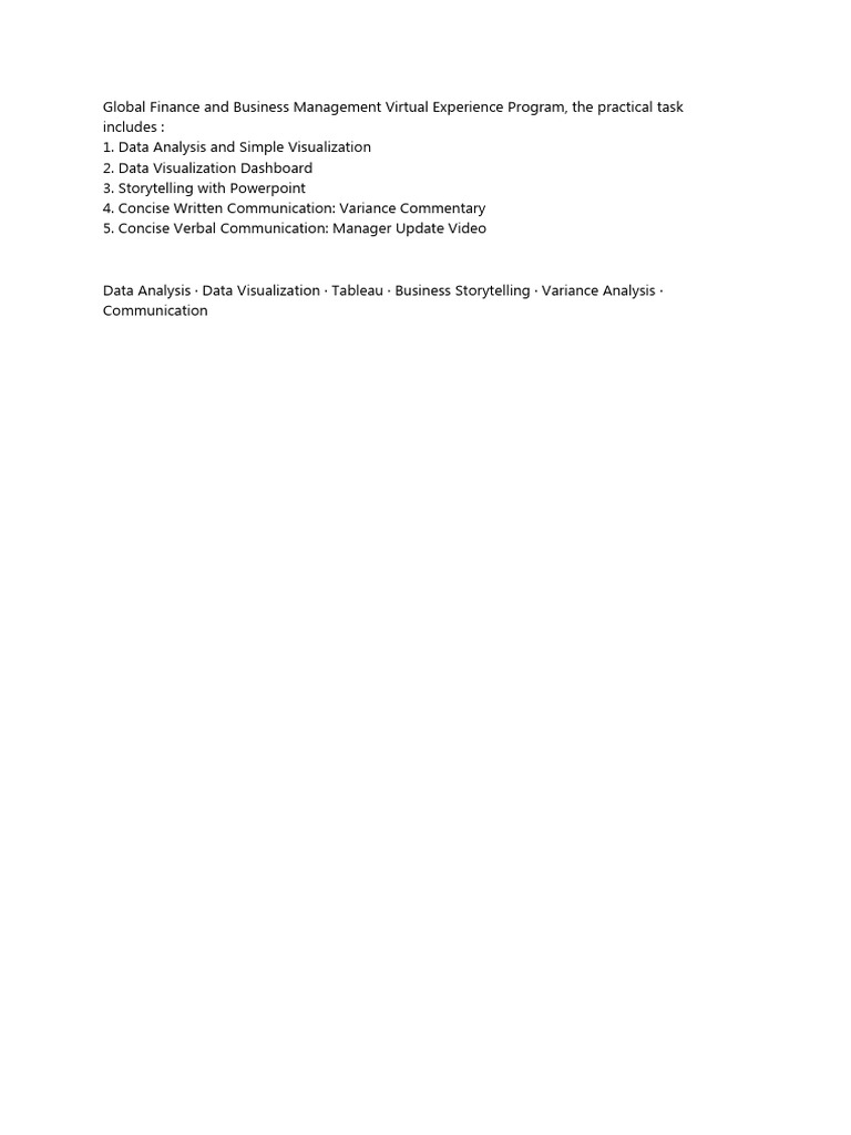 Global Finance Virtual Experience Tasks | PDF