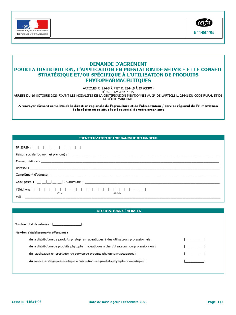 Cerfa 14581-05 | PDF