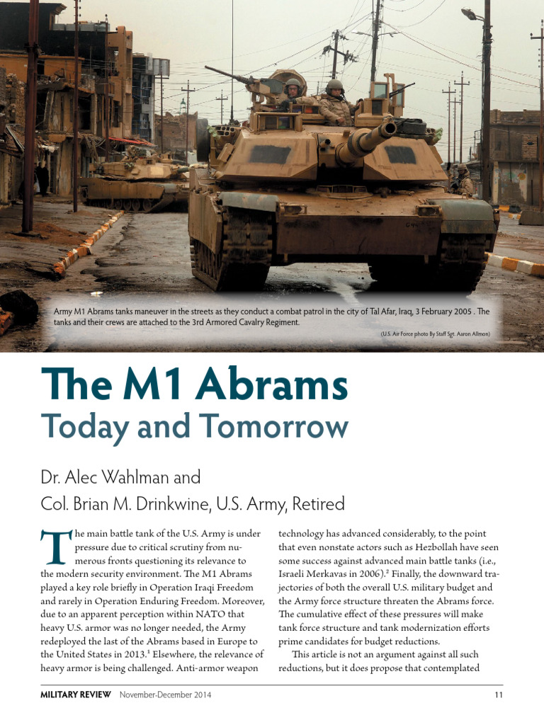 The M1 Abrams Today and Tomorrow | PDF | Tanks | Armoured Warfare