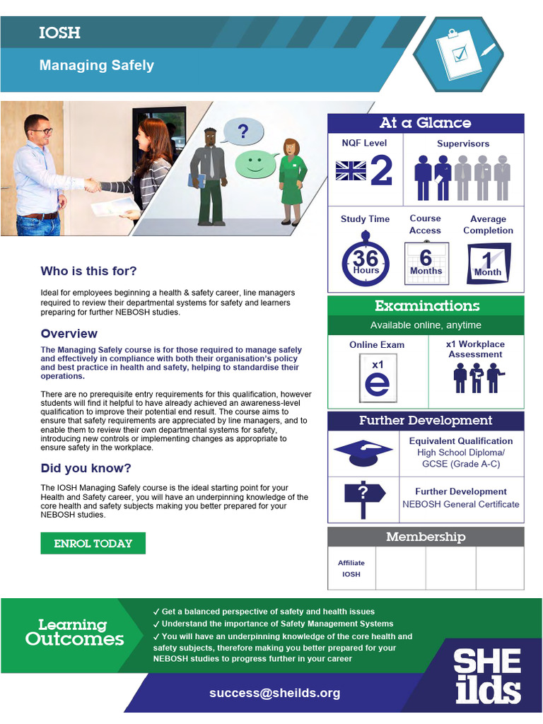 IOSH Managing Safely Course Overview | PDF | Occupational Safety And Health