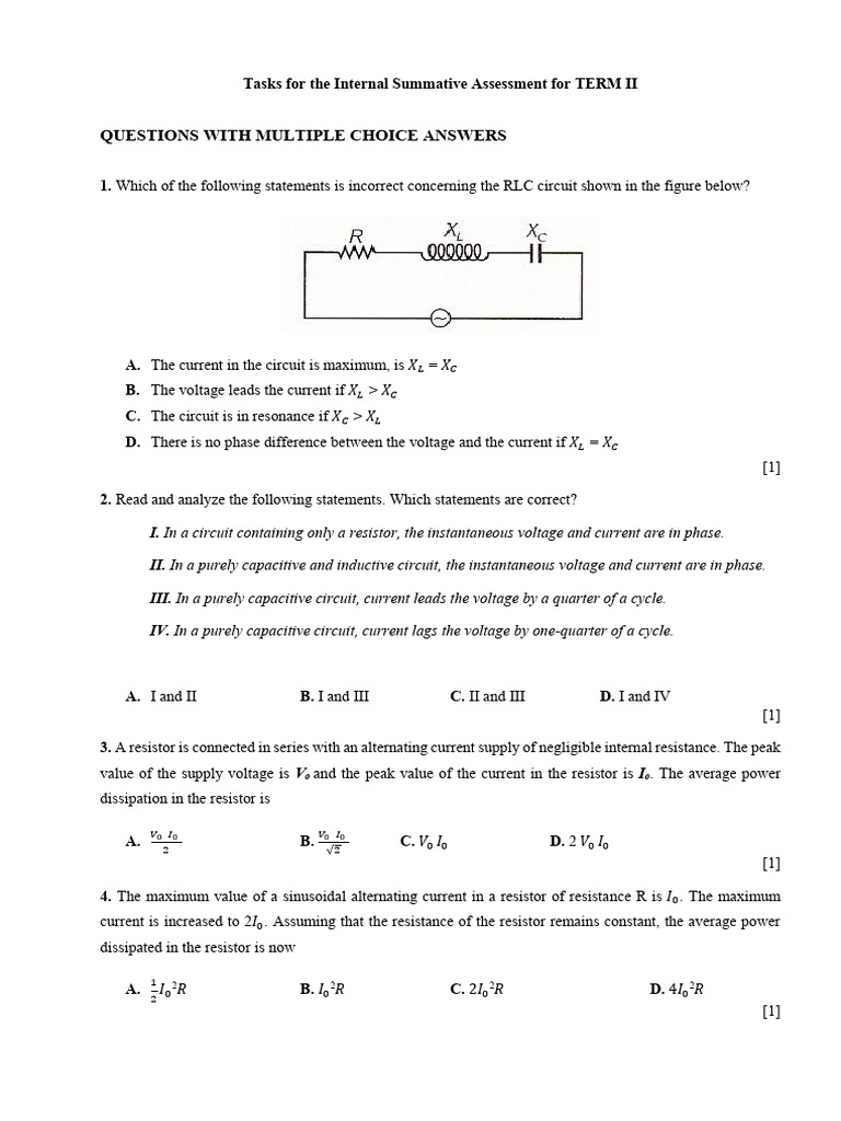 1.12НИШ Физика 12 кл СОЧ 2 четверть | PDF | Transformer | Electrical Network