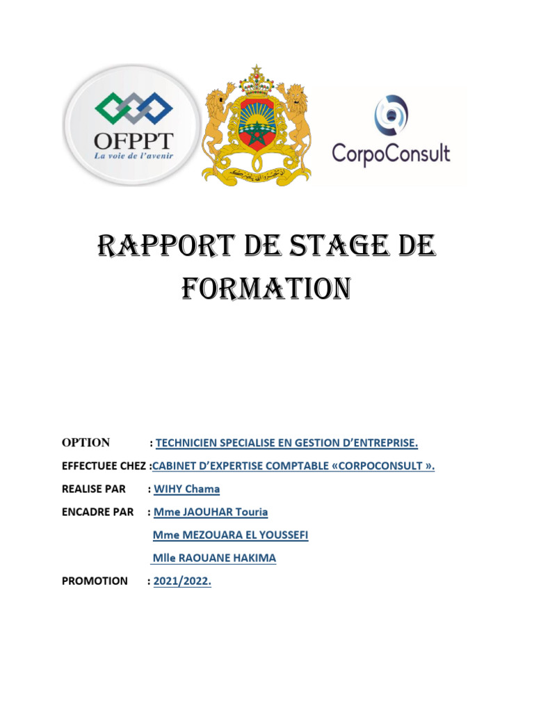 Rapport de Stage de Formation | PDF | Impôt sur le revenu | Impôts