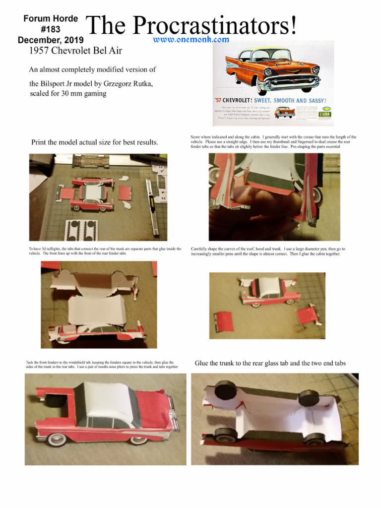 57 Chevy Instructions p1 | PDF