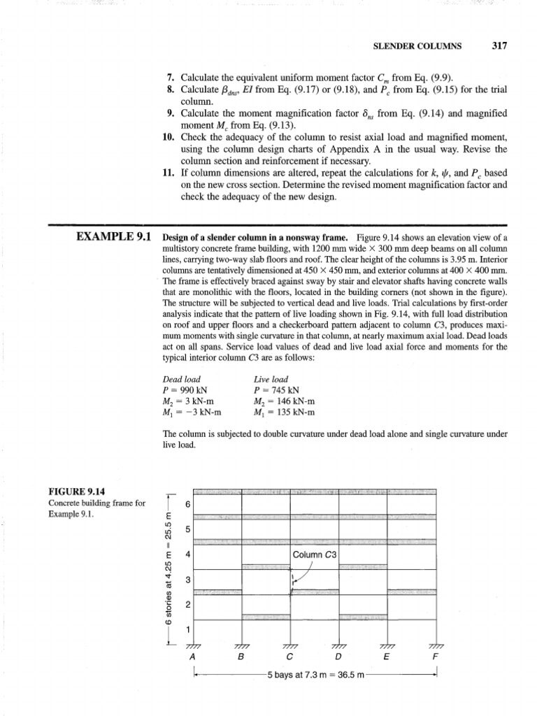 Example 1-Slender Columns | PDF