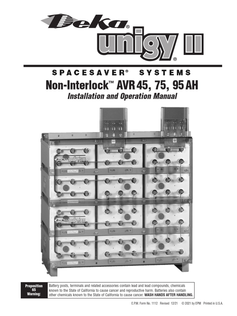 Deka-Unigy-II-Non-Interlock-IO-Manual-1112 Dec 2021 | PDF | Battery ...