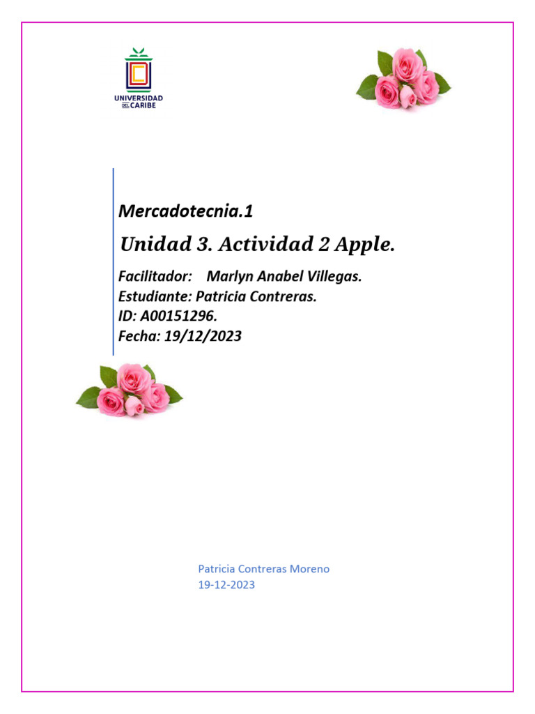 Unidad 3. Actividad 2 Patricia Contreras Id.a00151296 | PDF | Comportamiento | Comportamiento ...