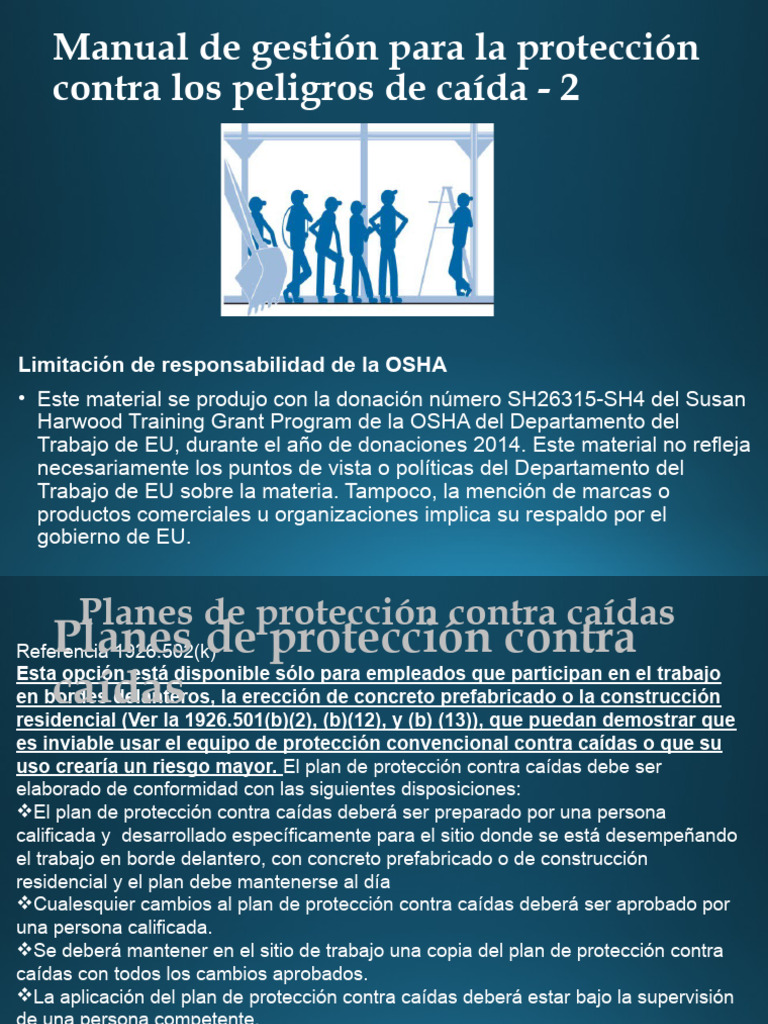Fy15 Sh-27683-Sh5 Fall Prevention Spanish Part 2 of 2 | PDF | Hormigón ...