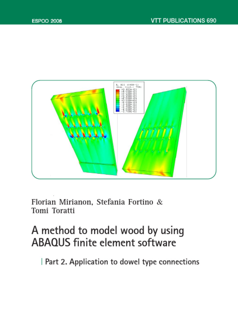 A Method To Model Wood by Using ABAQUS Finite Element Software | PDF ...