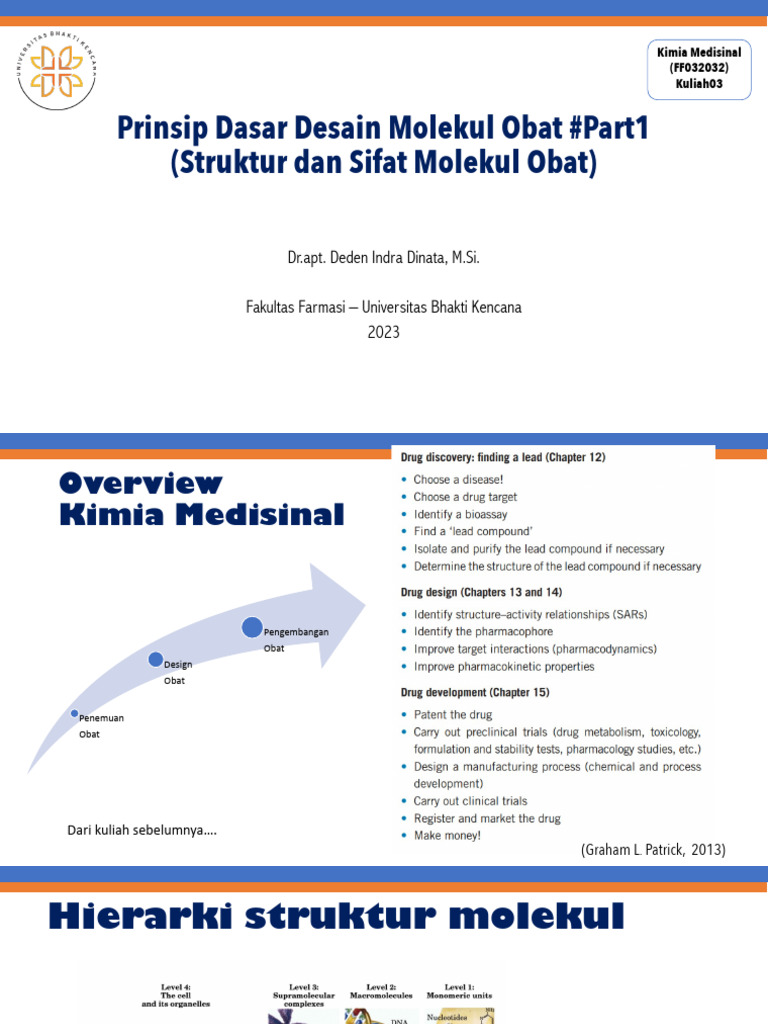 Prinsip Desain Molekul Obat Dasar | PDF