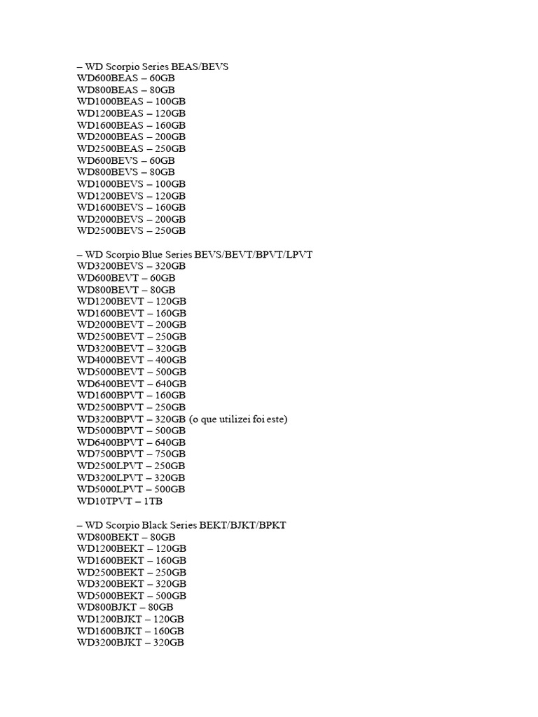 WD Scorpio & VelociRaptor Drives | PDF