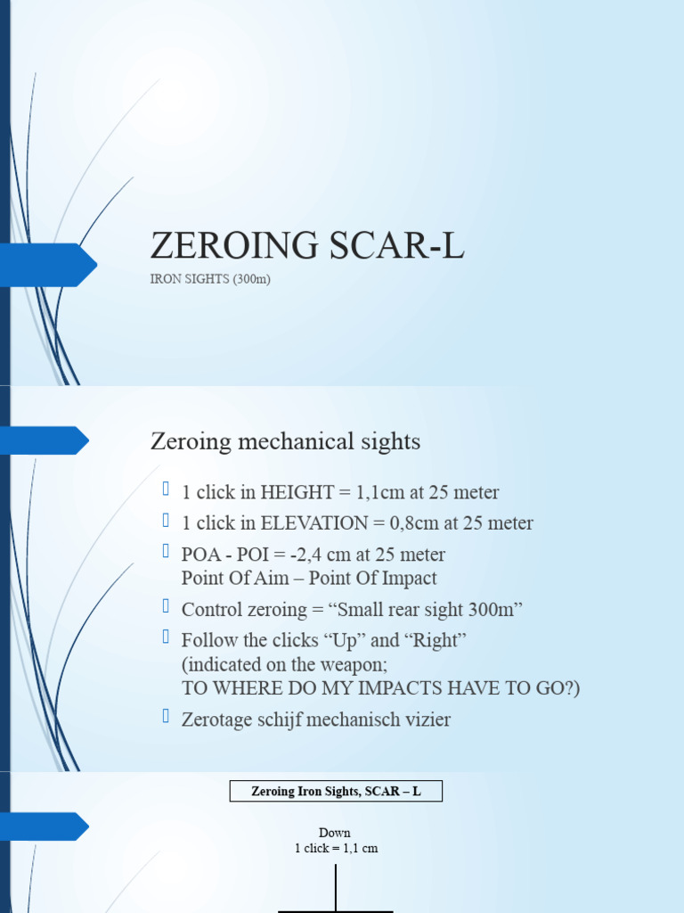 Zeroing SCAR-L Iron Sights Guide | PDF