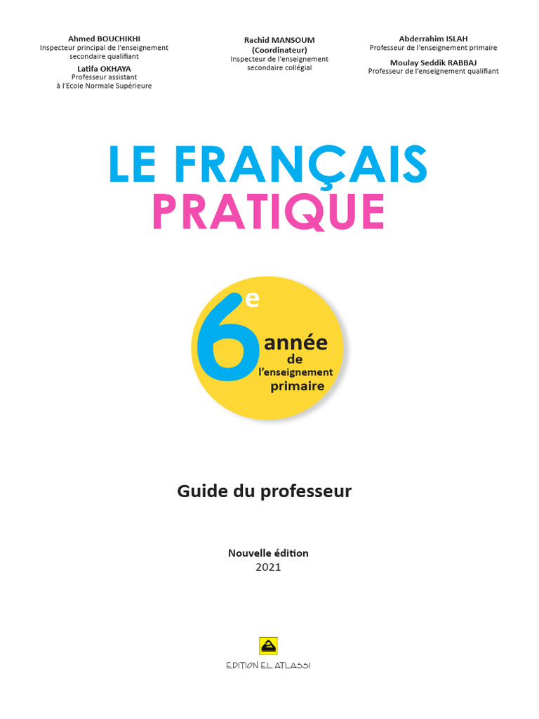 Guide de français 6ème année 2023 | PDF | Pédagogie | Pédagogie de projet