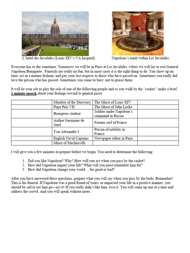 Napoleon's Funeral | PDF | General Fiction