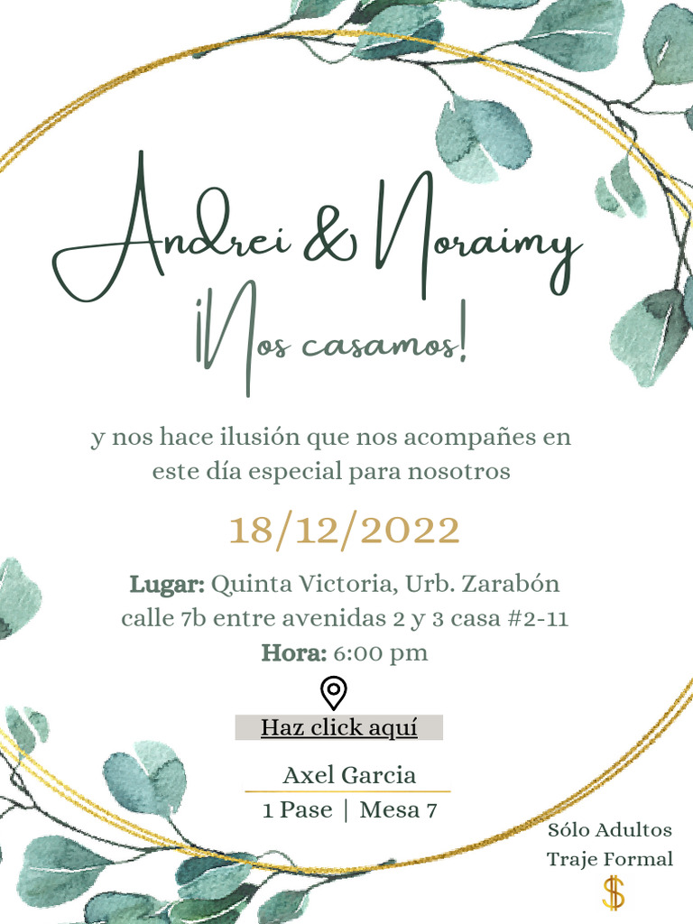 Invitacion Axel Garcia | PDF