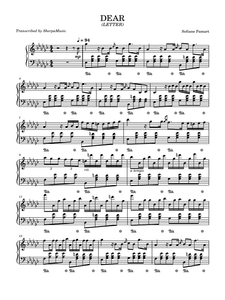 Sofiane Pamart - DEAR (PDF) | PDF