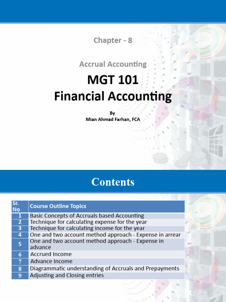 Mgt101-8 - Accruals | PDF